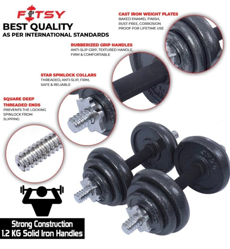 15KG/33lbs Coated Dumbbell Set. String with Rubber Grips - ON SALE ...