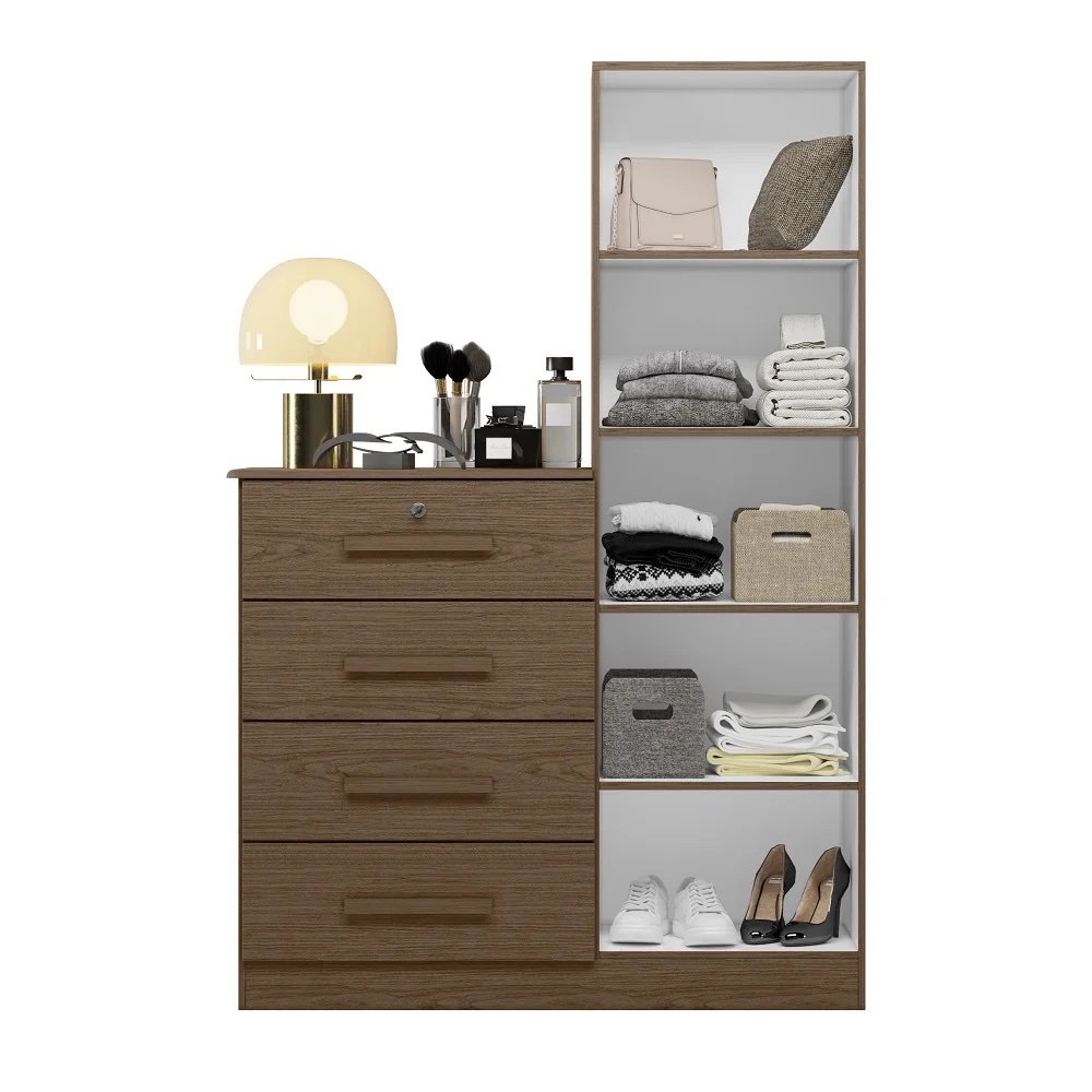 Astillia 1 Door 4 Drawer Dresser/Wardrobe, Chest of Drawer - Shopro ...