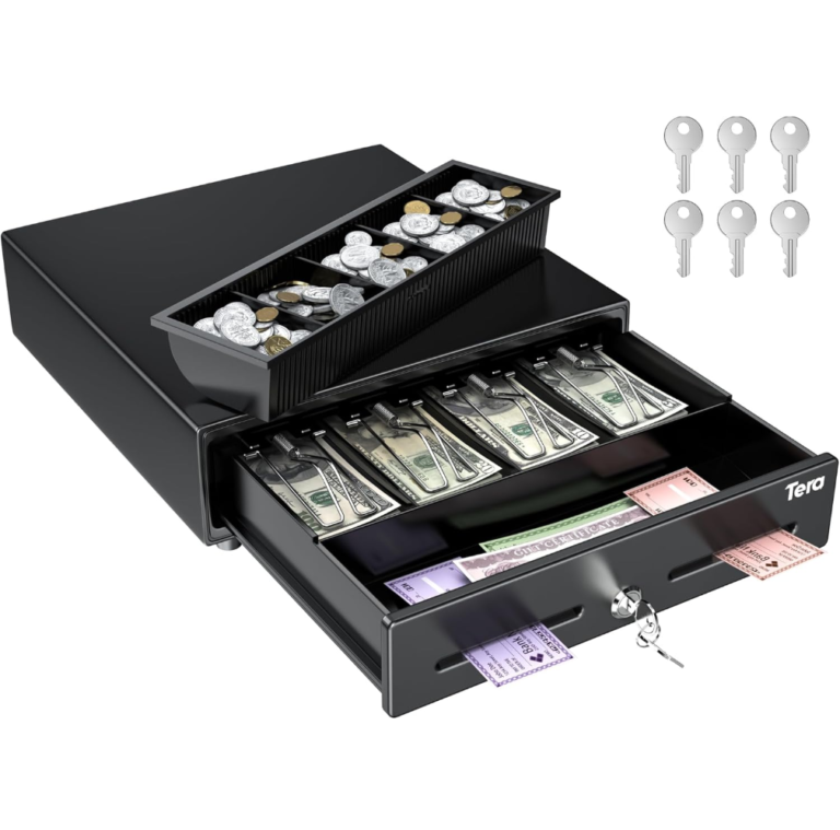 Tera 13″ Metal Cash Drawer for POS Systems – Auto-Open, Secure Key Lock ...