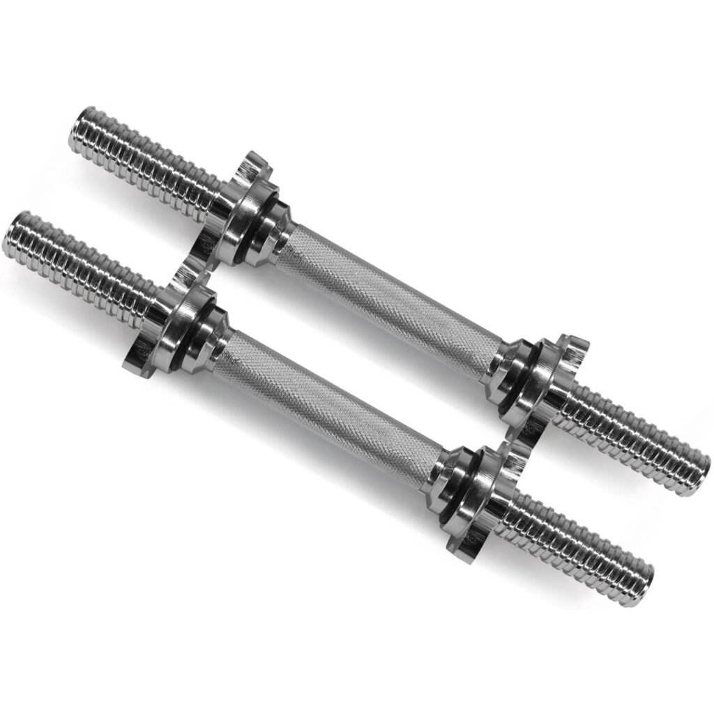 __shopro_v23__14″ Chrome Standard Size Dumbbell Handle Bars (Pair)| Du...
